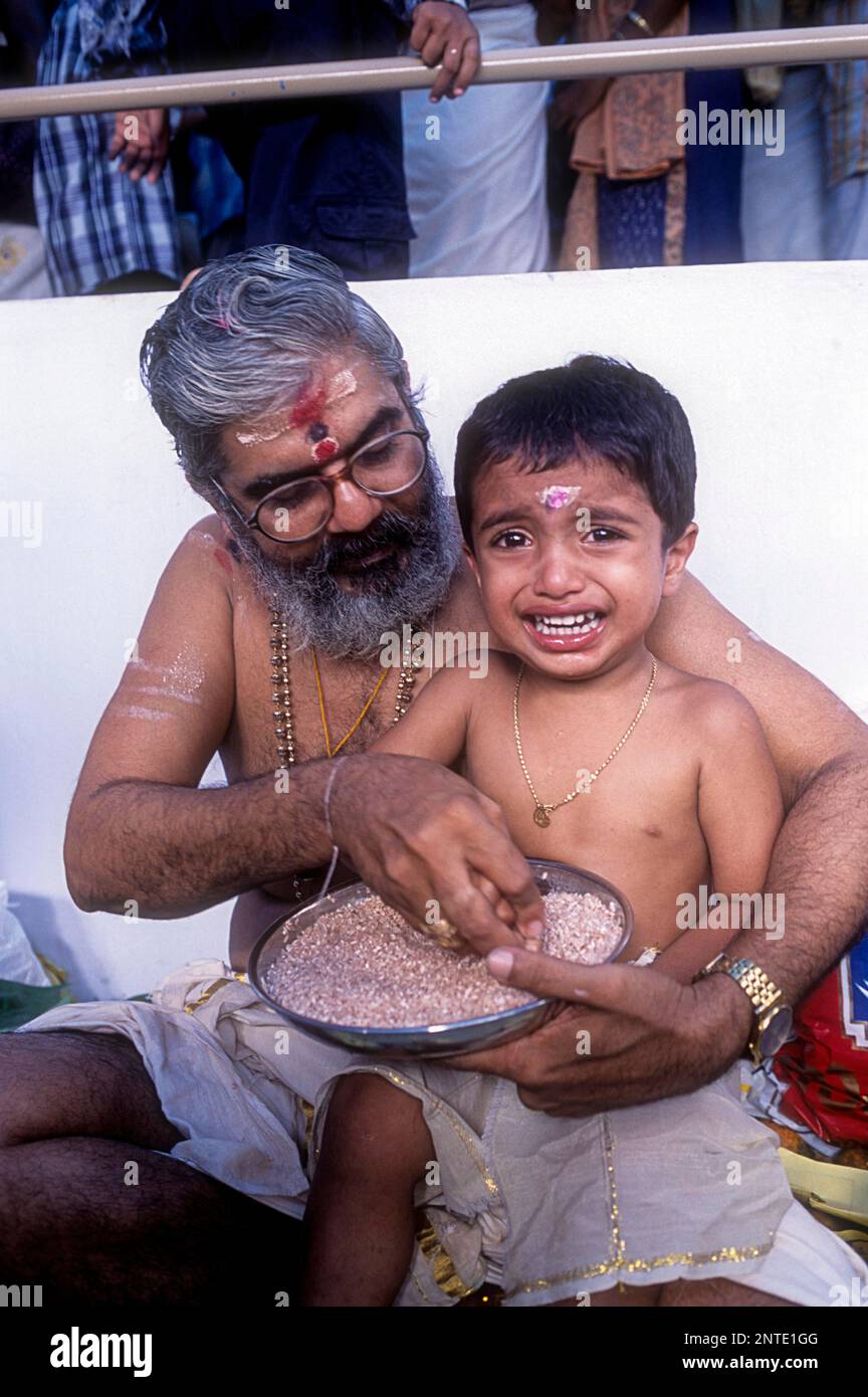 Ezhuthiniruthu Ceremony on Vijayadasami day in Saraswathi Temple at ...