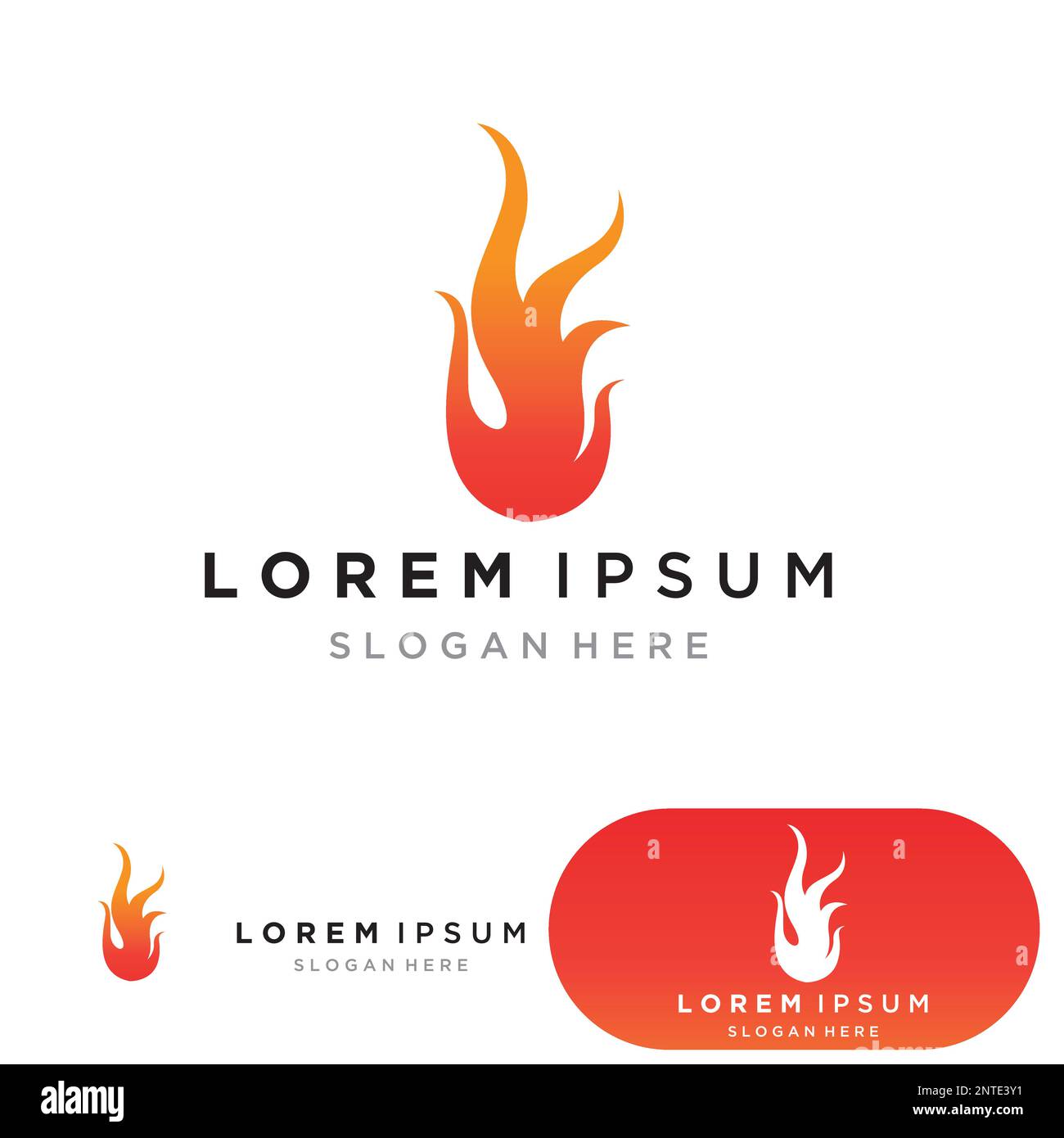 Fire Logo Template Flame Clipart Symbol Icon Vector Stock Vector Image ...