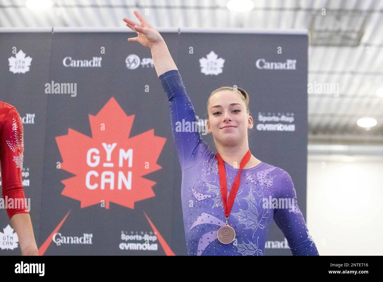 May 26, 2019: Hannah Scharf (#267) wins the bronze medal for vault ...