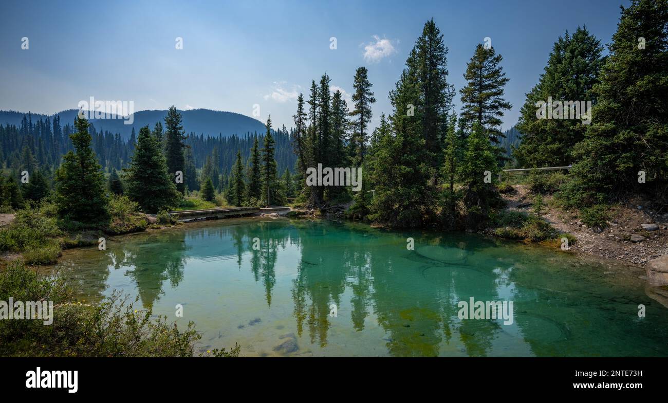 Ink pots landscape in Banff National park in Alberta Canada Stock Photo ...