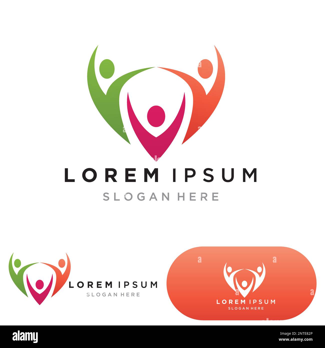 Community people group teamwork success logo Stock Vector Image & Art ...