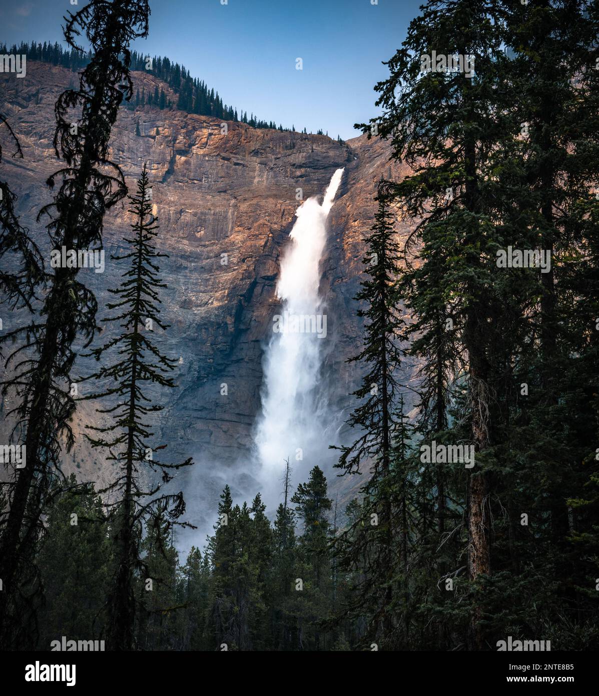 2nd tallest waterfall in Canada Takakkaw falls on sunny summer day ...
