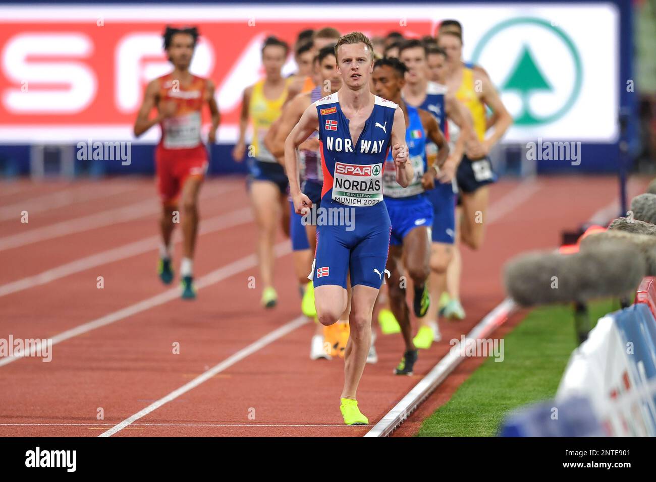 Narve Nordas (Norway). 5000m. European Athletics Championships Munich ...