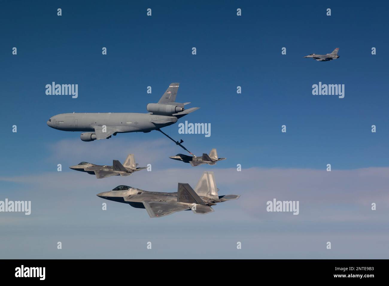 F-22 Raptors assigned to the 411th Flight Test Squadron, 412th Test ...