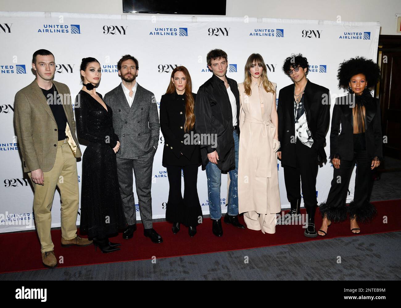 Will Harrison, from left, Camila Morrone, Sam Claflin, Riley Keough ...