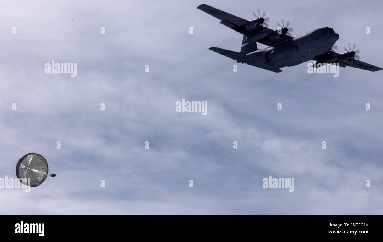 A U.S. Air National Guard C-130H with the 192nd Airlift Squadron, 152nd ...