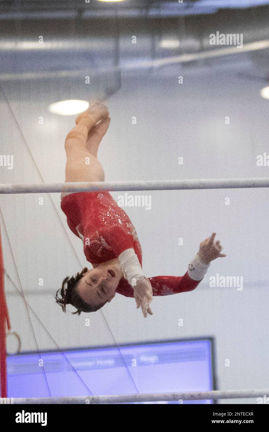 May 26, 2019: Isabela Onyshko (#150) performs her bronze medal winning ...