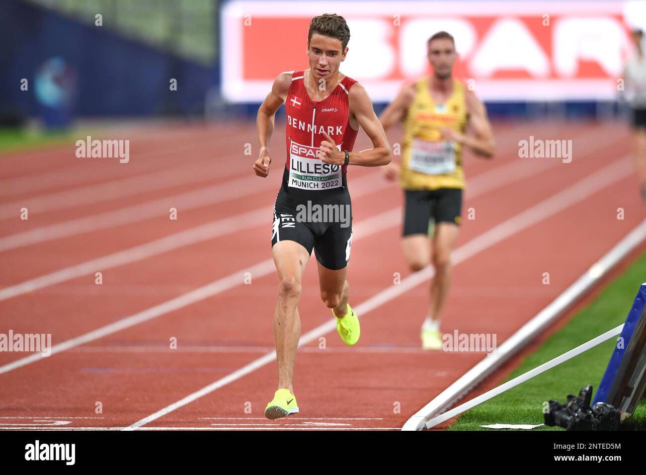 Joel Lilleso (Denmark). 5000m. European Championships Munich 2022 Stock Photo - Alamy