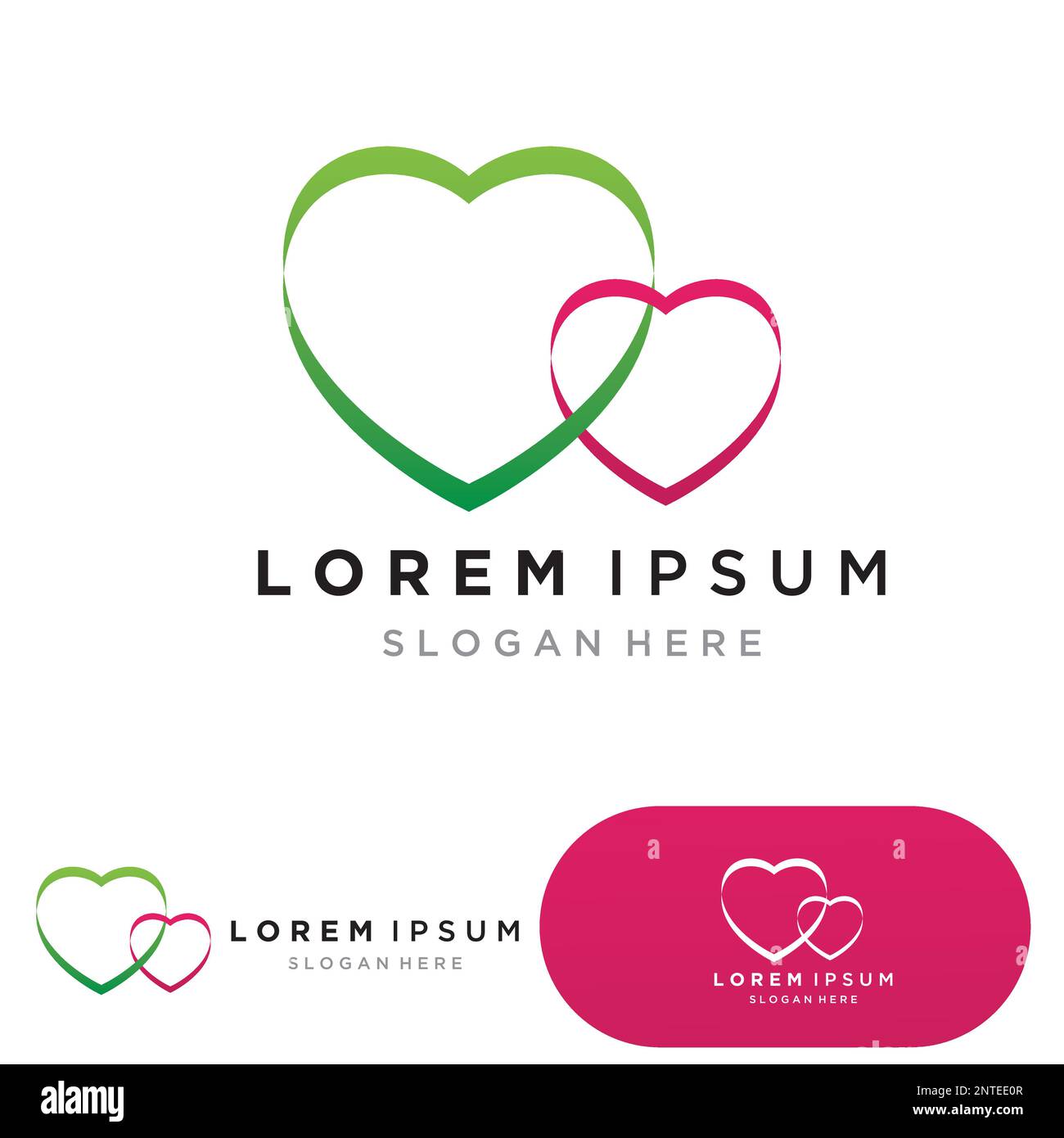 Love heart logo and symbol vector template Stock Vector Image & Art - Alamy