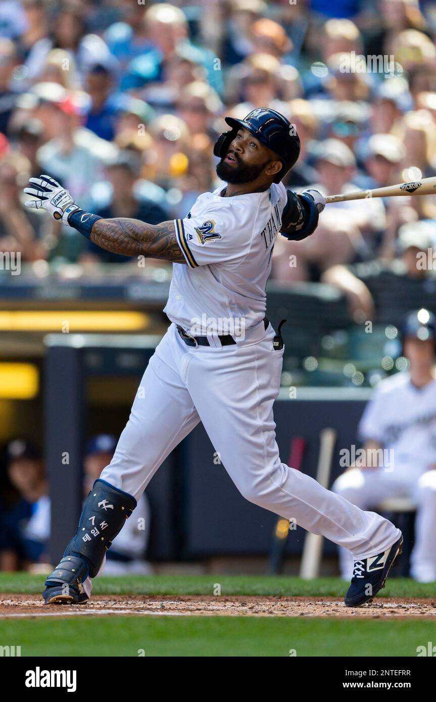 May 25, 2019: Milwaukee Brewers first baseman Eric Thames #7 in action ...