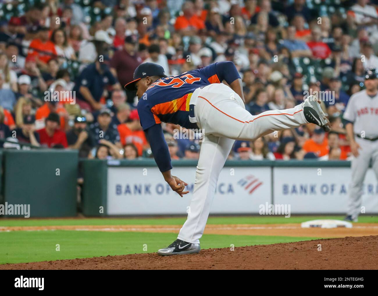 HOUSTON, TX - MAY 26: Houston Astros starting pitcher Framber Valdez (59) watches his pitch ...