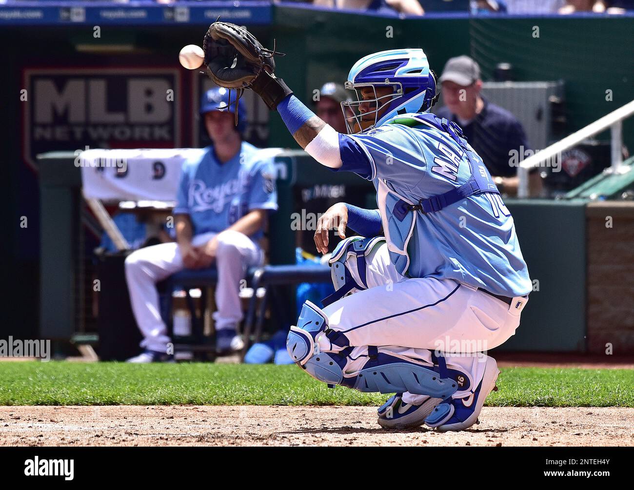 KANSAS CITY, MO - MAY 26: Kansas City Royals catcher Martin Maldonado ...