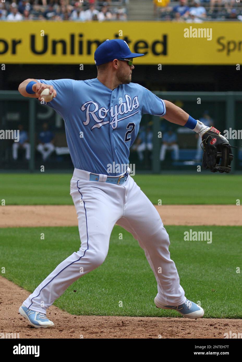 KANSAS CITY, MO - MAY 25: Kansas City Royals third baseman Chris Owings ...
