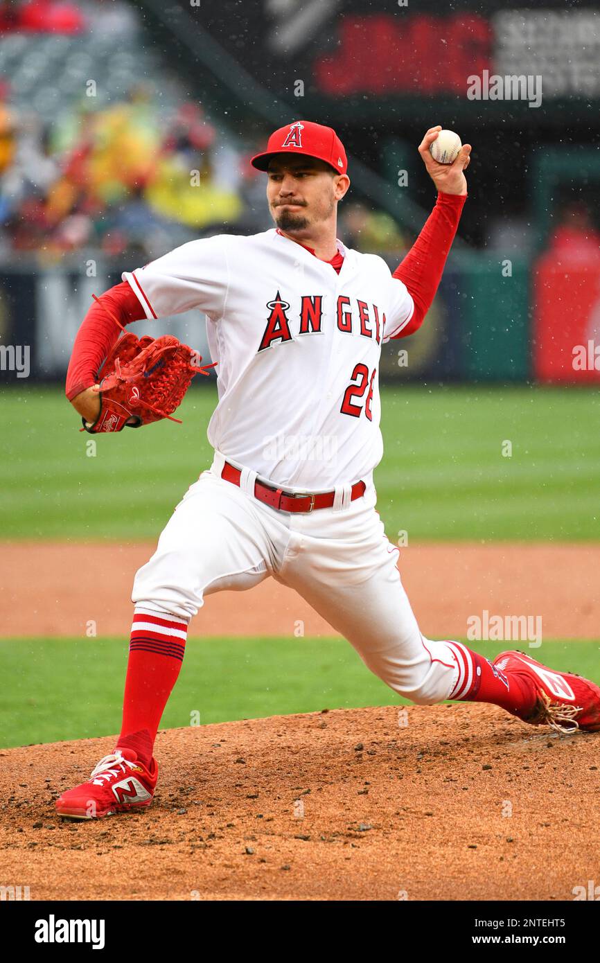 ANAHEIM, CA - MAY 26: Los Angeles Angels pitcher Andrew Heaney (28 ...