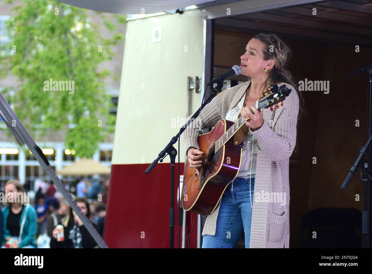 In this Saturday, May 25, 2019, photo Sally Taylor, an American singer ...
