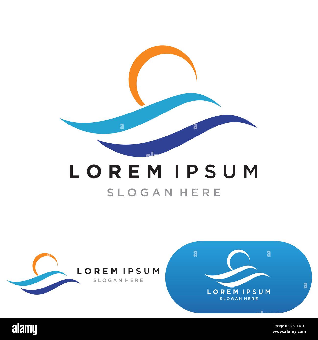 Water wave beach logo Stock Vector Image & Art - Alamy