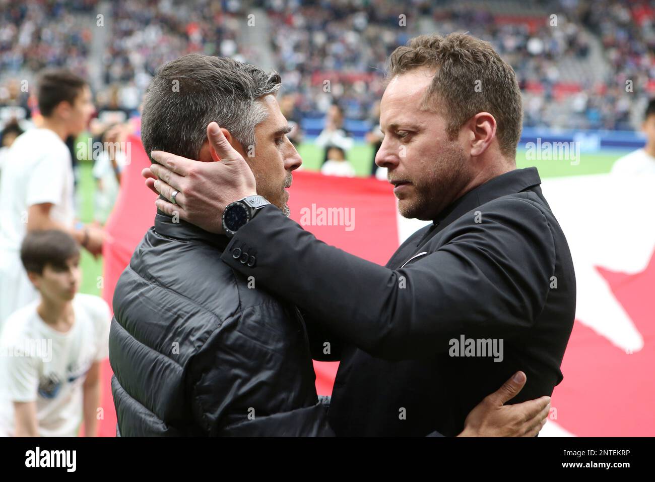 VANCOUVER, BC - MAY 25: Vancouver Whitecaps head coach Marc Dos Santos ...