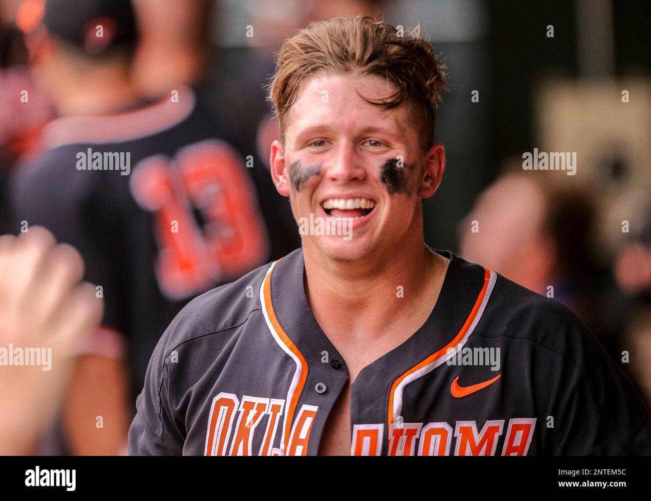 May 25, 2019: Oklahoma State University outfielder Cade Cabbiness (15 ...