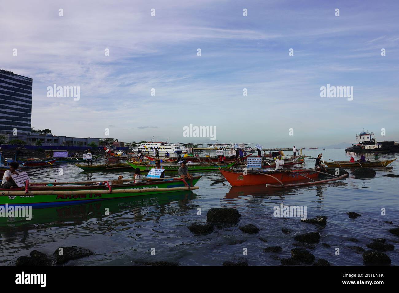 Pasay City, Philippines. 28th February, 2023. Groups of fisher folks ...