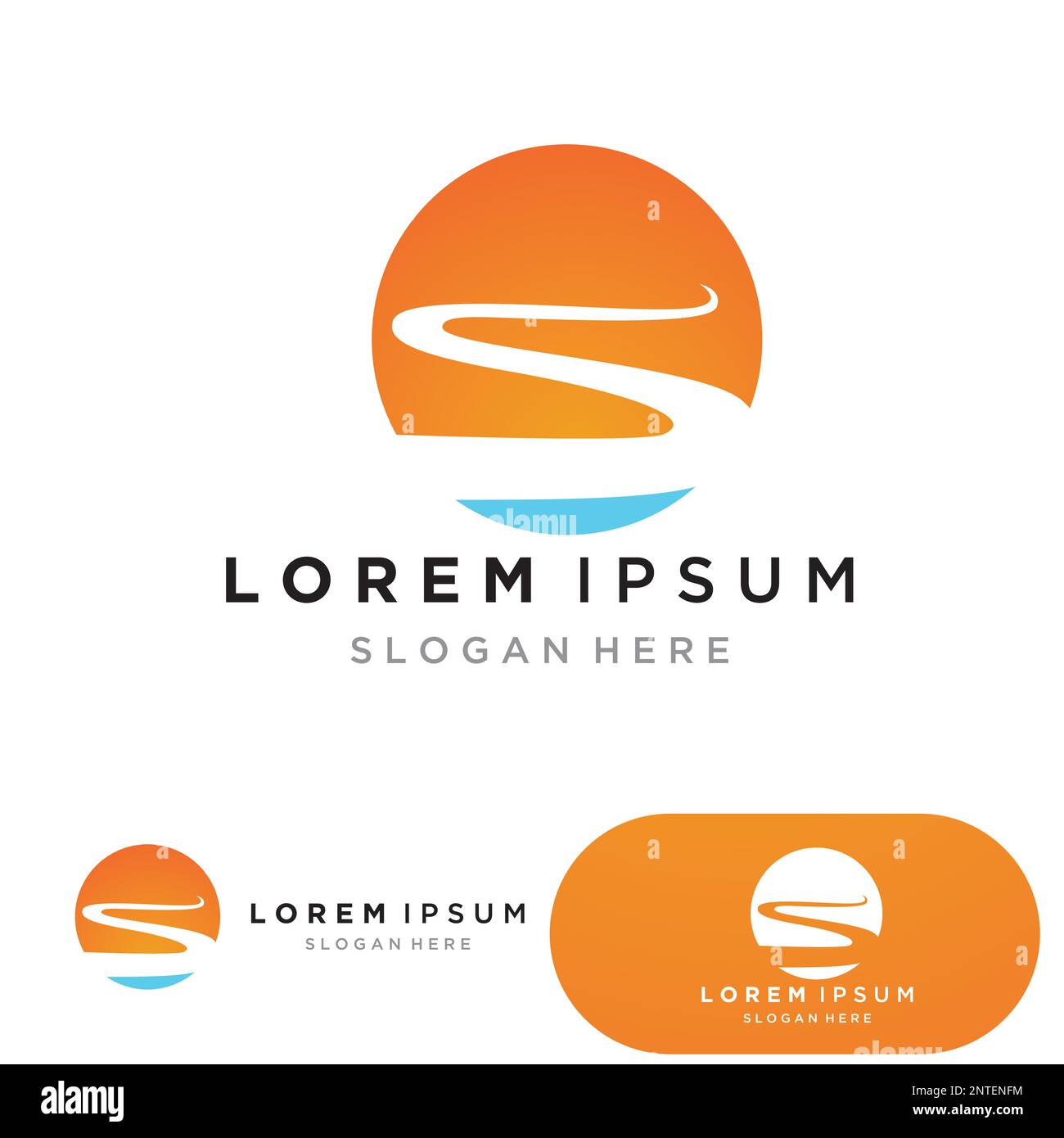 River Logo vector icon illustration design template Stock Vector Image ...