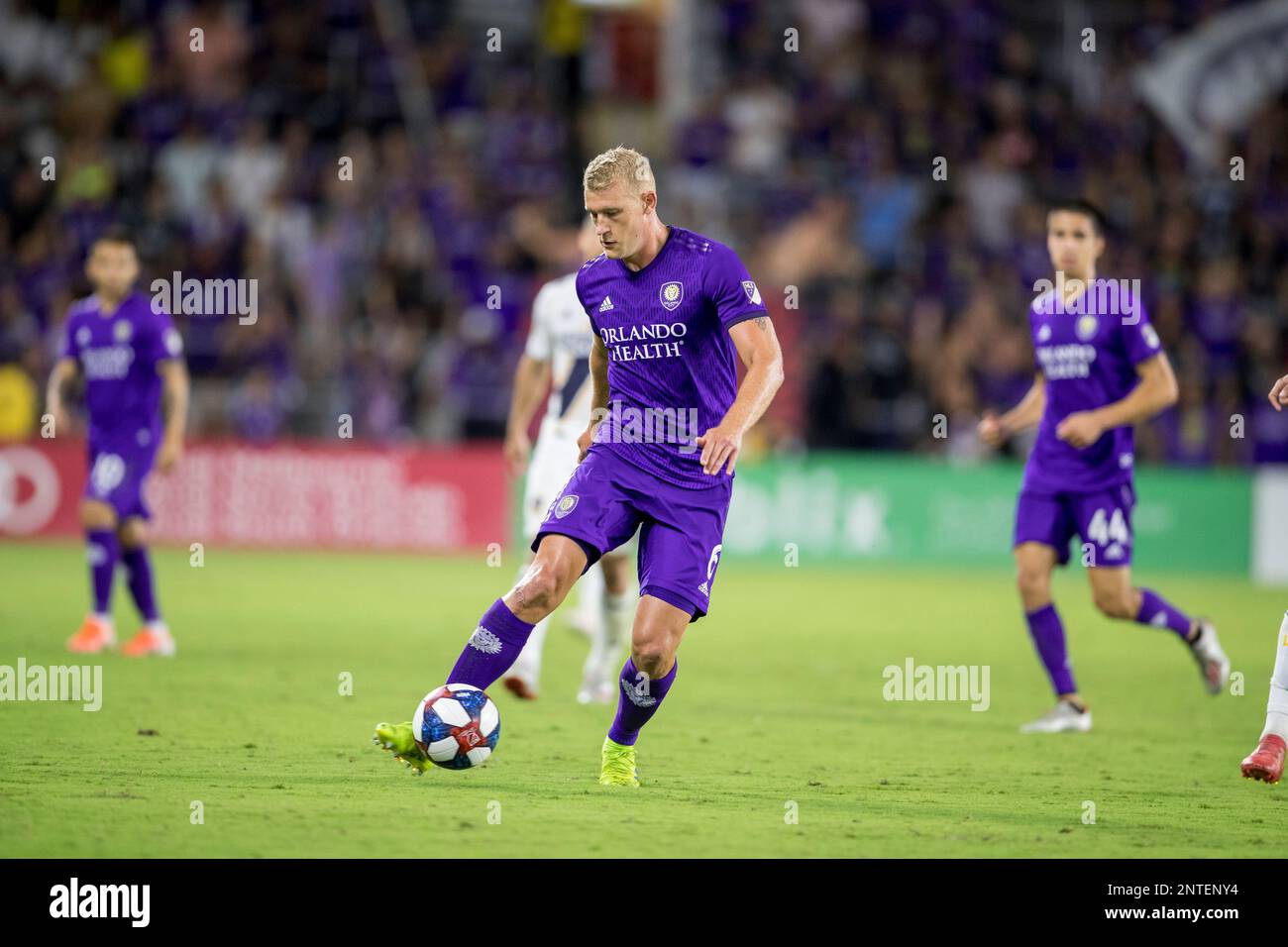 ORLANDO, FL - MAY 24: Orlando City defender Robin Jansson (6) with the ...