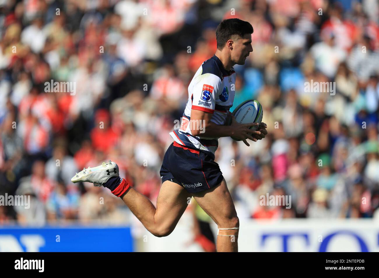 Rebels' Jack Maddocks scores a try in the second half of the 2019 SUPER ...