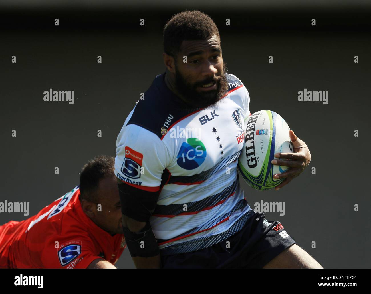 Rebels' Marika Koroibete scores a try in the first half of the 2019 ...