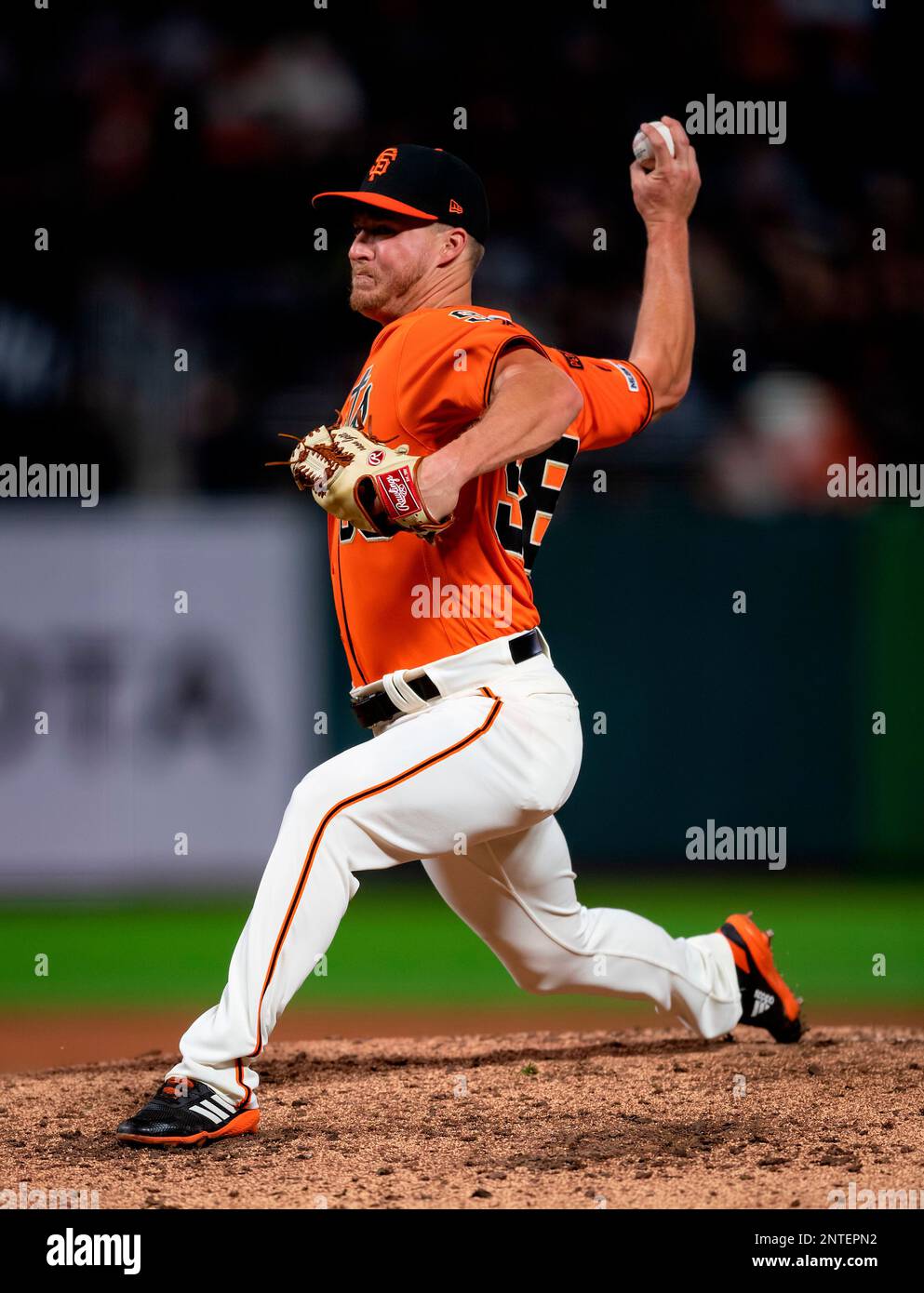 May 24, 2019: San Francisco Giants relief pitcher Trevor Gott (58) throwing in the fourth inning ...