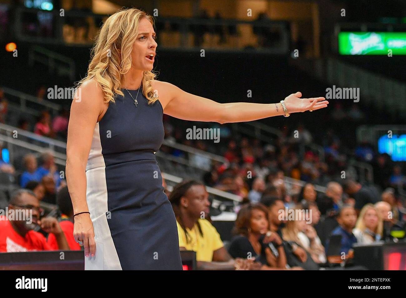 ATLANTA, GA – MAY 24: Atlanta head coach Nicki Collen questions the ...
