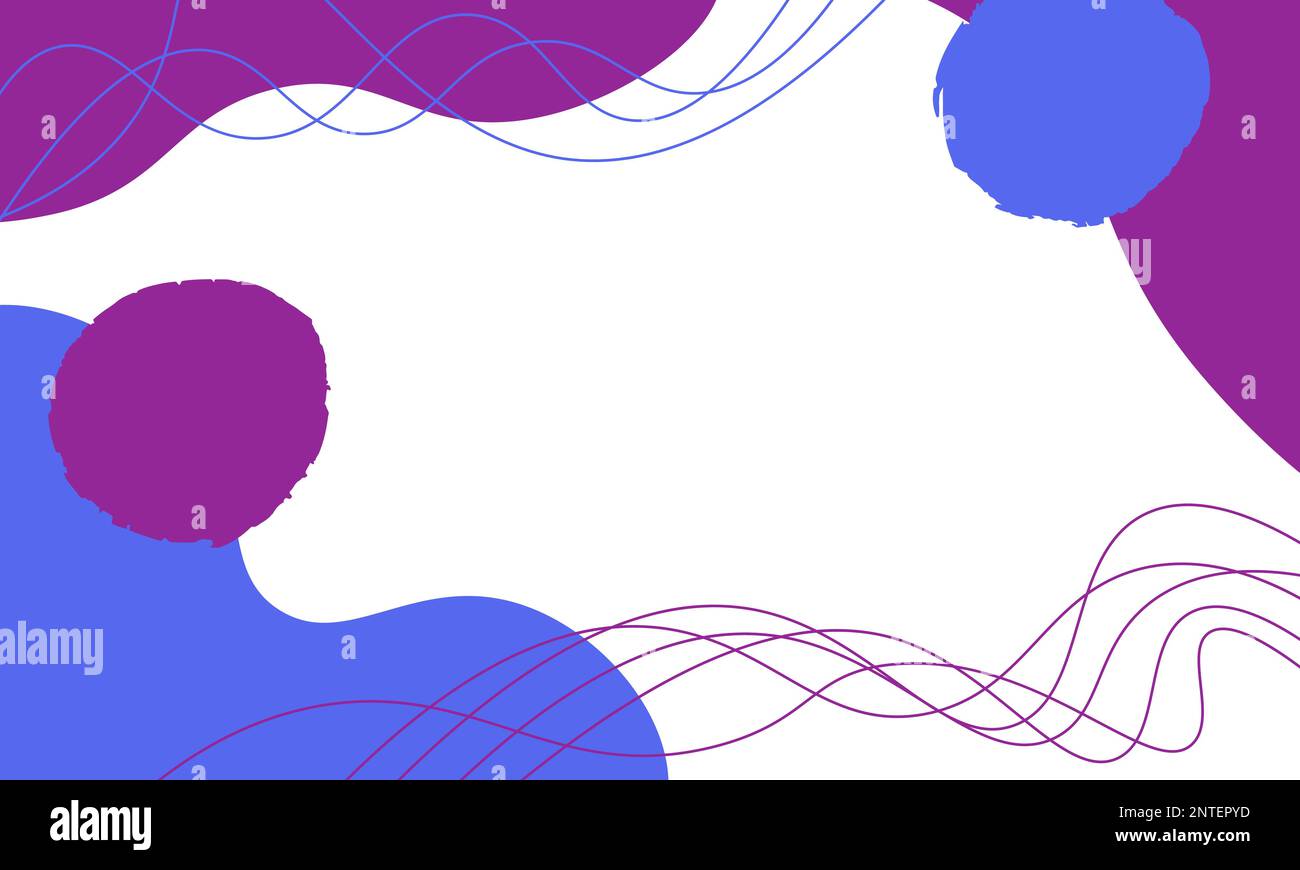 Trendy abstract background with blue and violet shapes and lines Stock ...