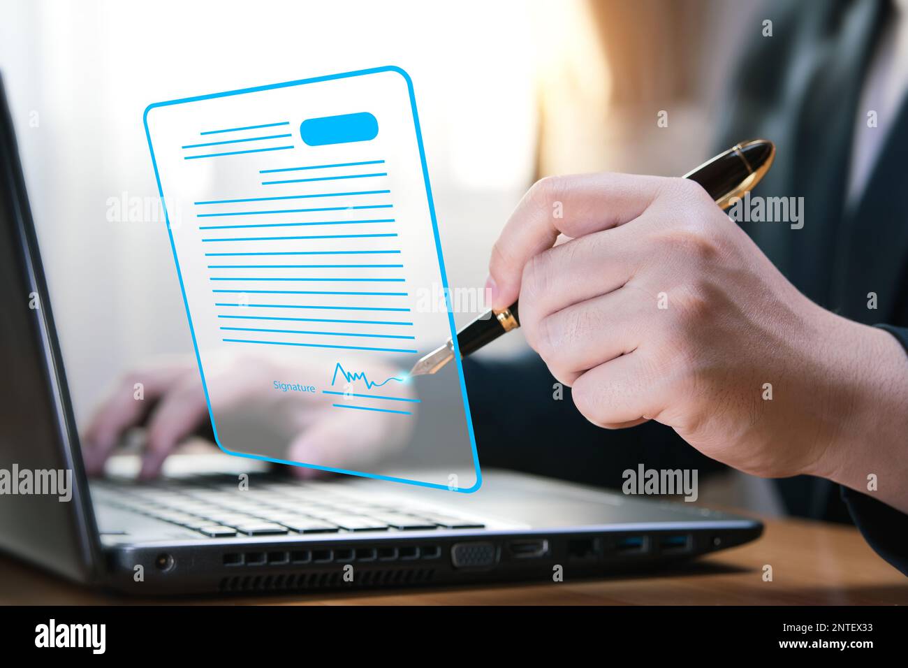 Electronic signature concept and technology and online document ...