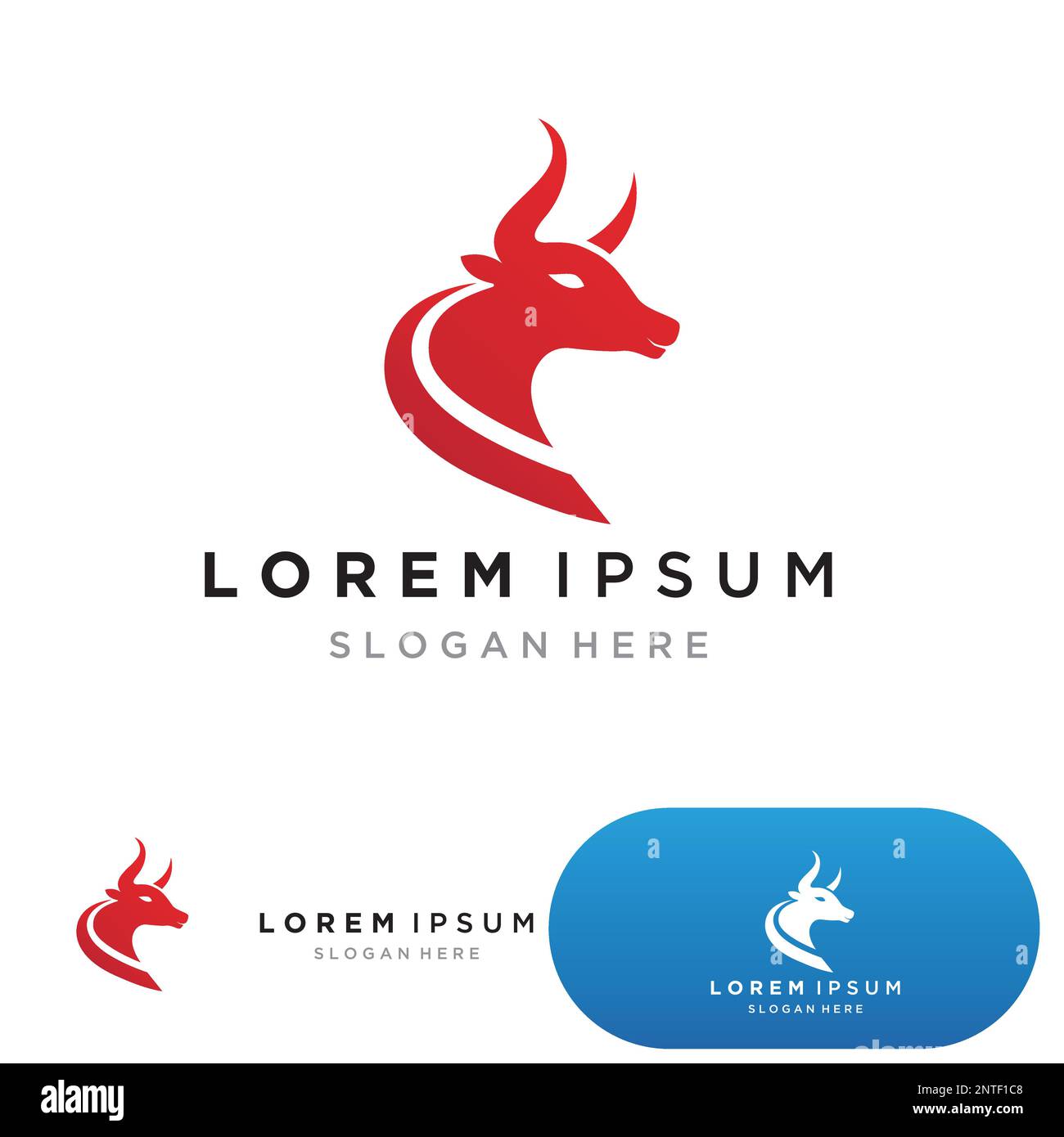 Cow head symbols logo vector template Stock Vector Image & Art - Alamy