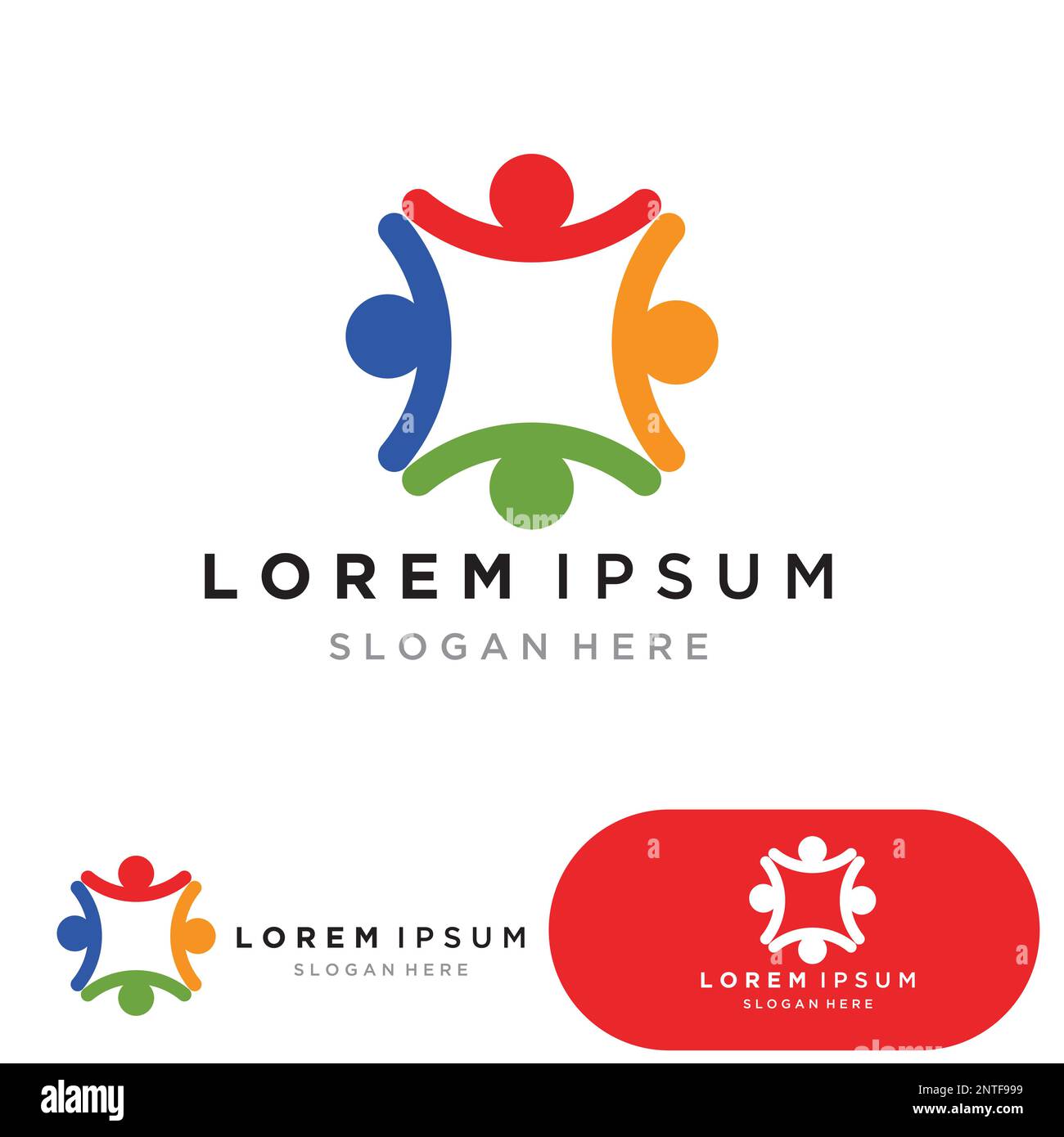 Community team people logo, network and social icon design template ...