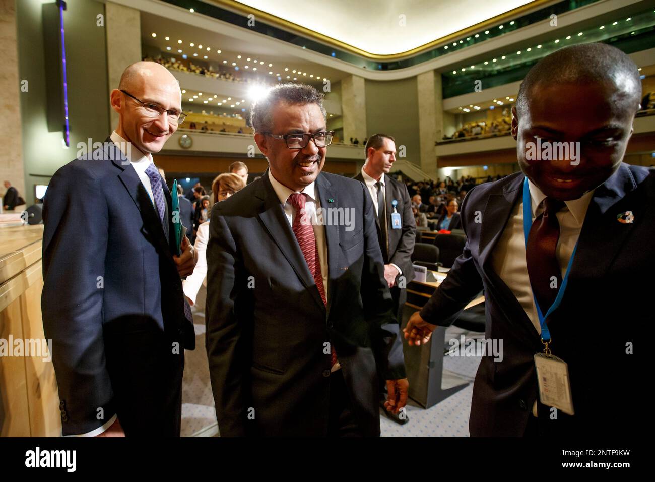 Tedros Adhanom Ghebreyesus, center, Director General of the World ...