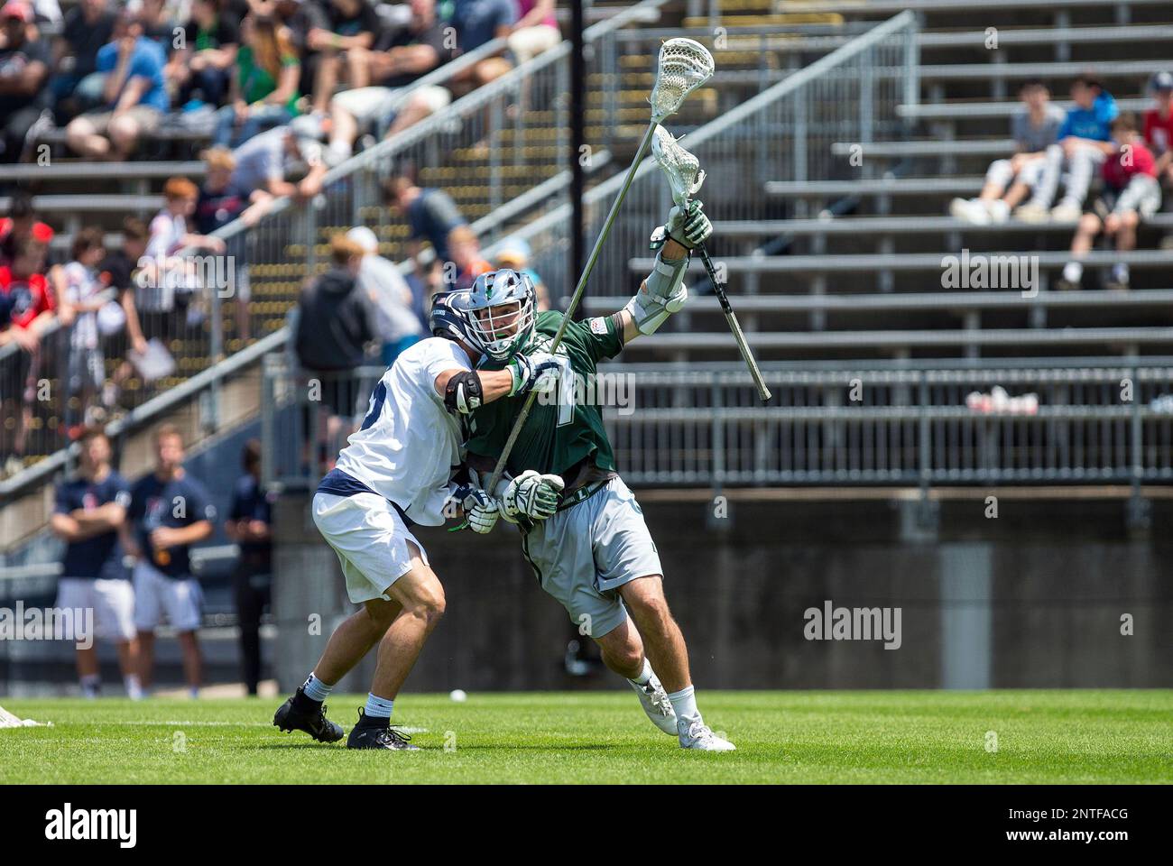 EAST HARTFORD, CT - MAY 19: Loyola Greyhounds Pat Spencer (7) defended ...