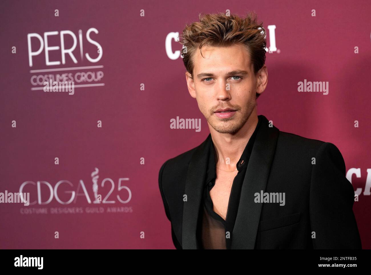 Austin Butler, star of "Elvis," poses at the 25th Costume Designers ...
