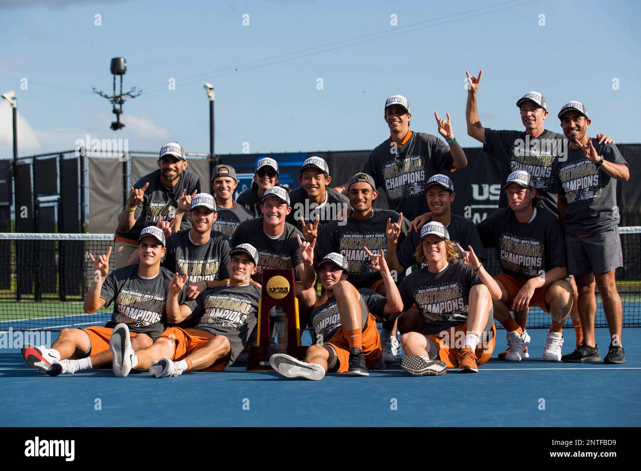 ORLANDO, FL - MAY 19: Members of the University of Texas tennis team ...