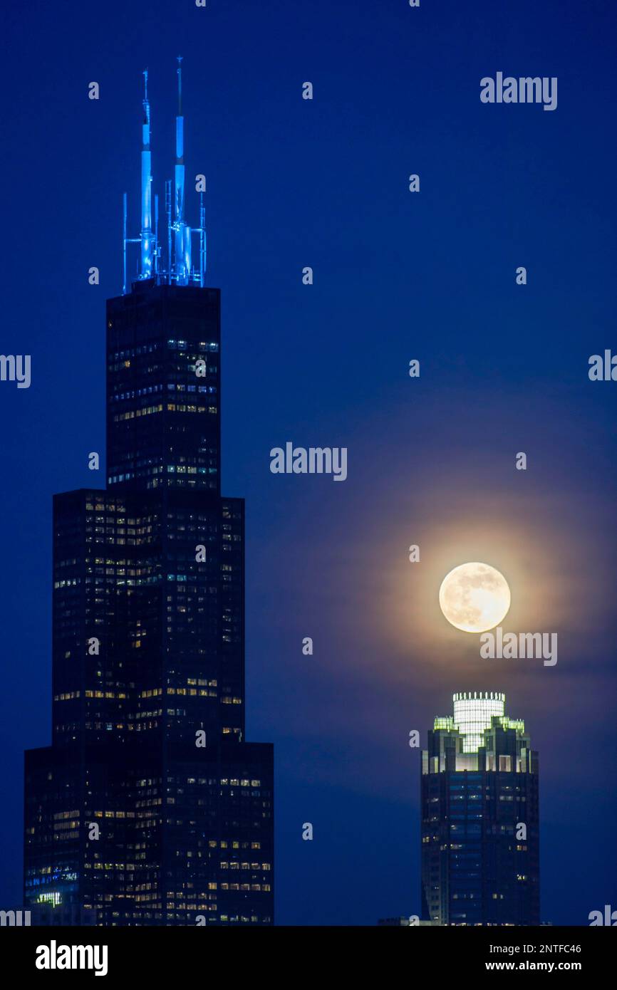 May 18, 2019: Chicago, Illinois, U.S. - A rare ''Blue Flower Moon ...