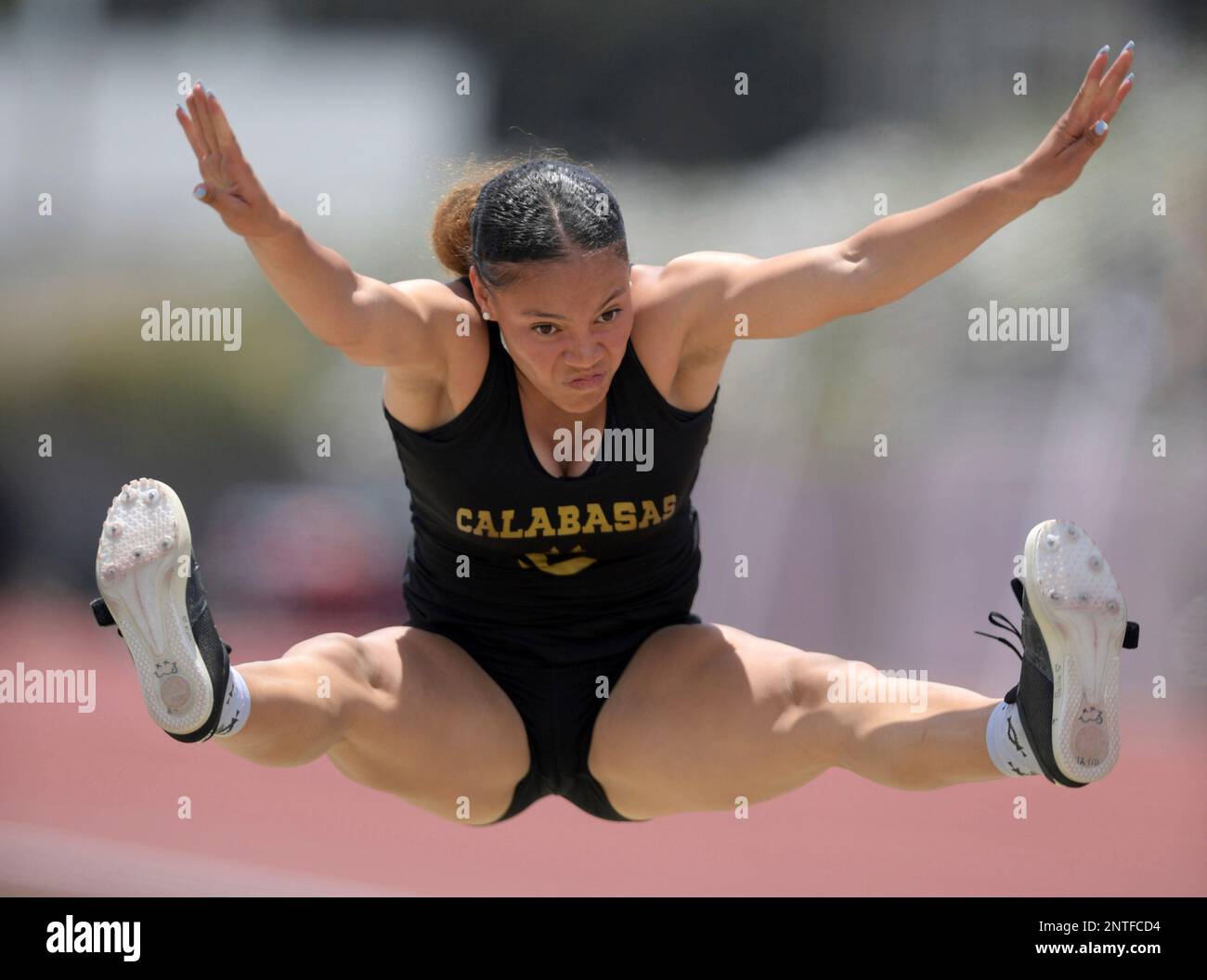 Jade McDonald of Calabasas places second in the girls long jump at 19-3 ...