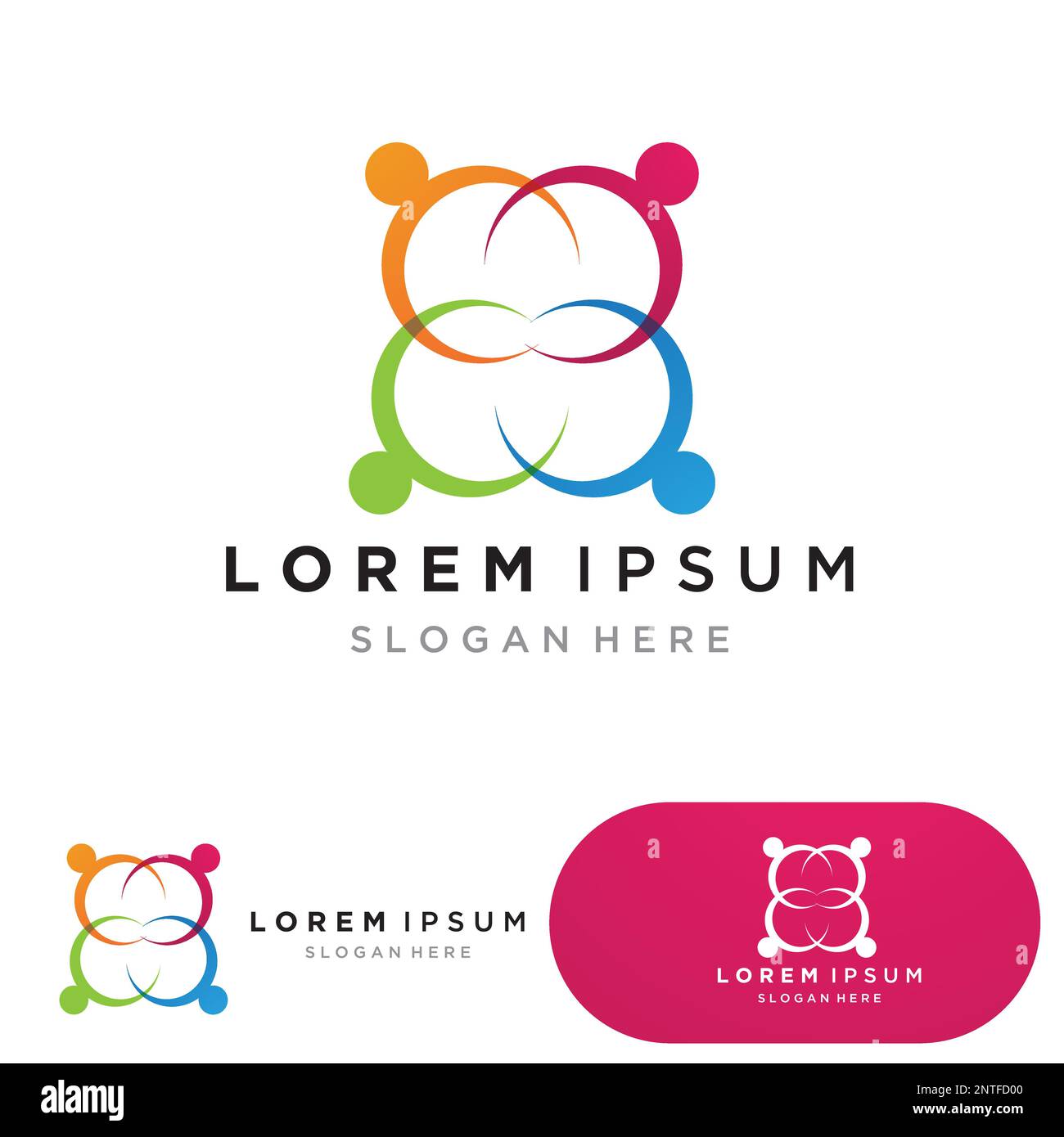 Community Logo Design Template for Teams or Groups.network and social ...