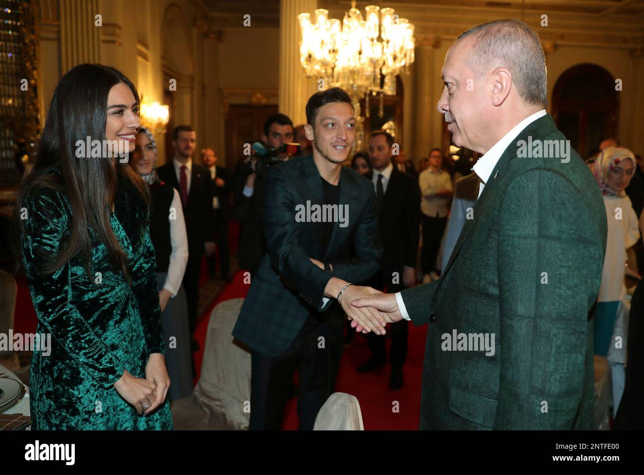 Turkey's President Recep Tayyip Erdogan welcomes Turkish-German soccer ...