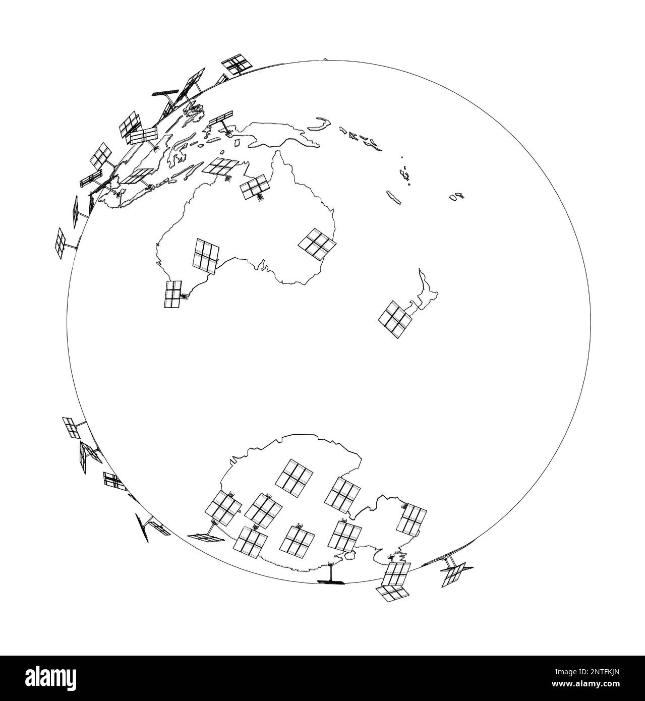 Solar Panels on Earth Concept Stock Photo - Alamy
