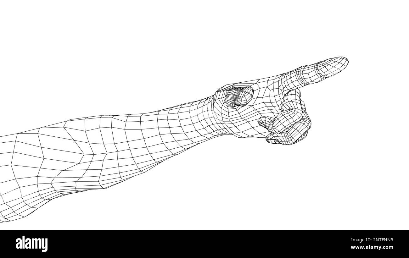 Human hand point with finger Stock Photo - Alamy