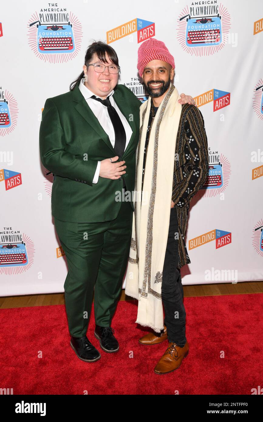 New York, USA. 27th Feb, 2023. Laura Grill Jaye and Shayok Misha ...