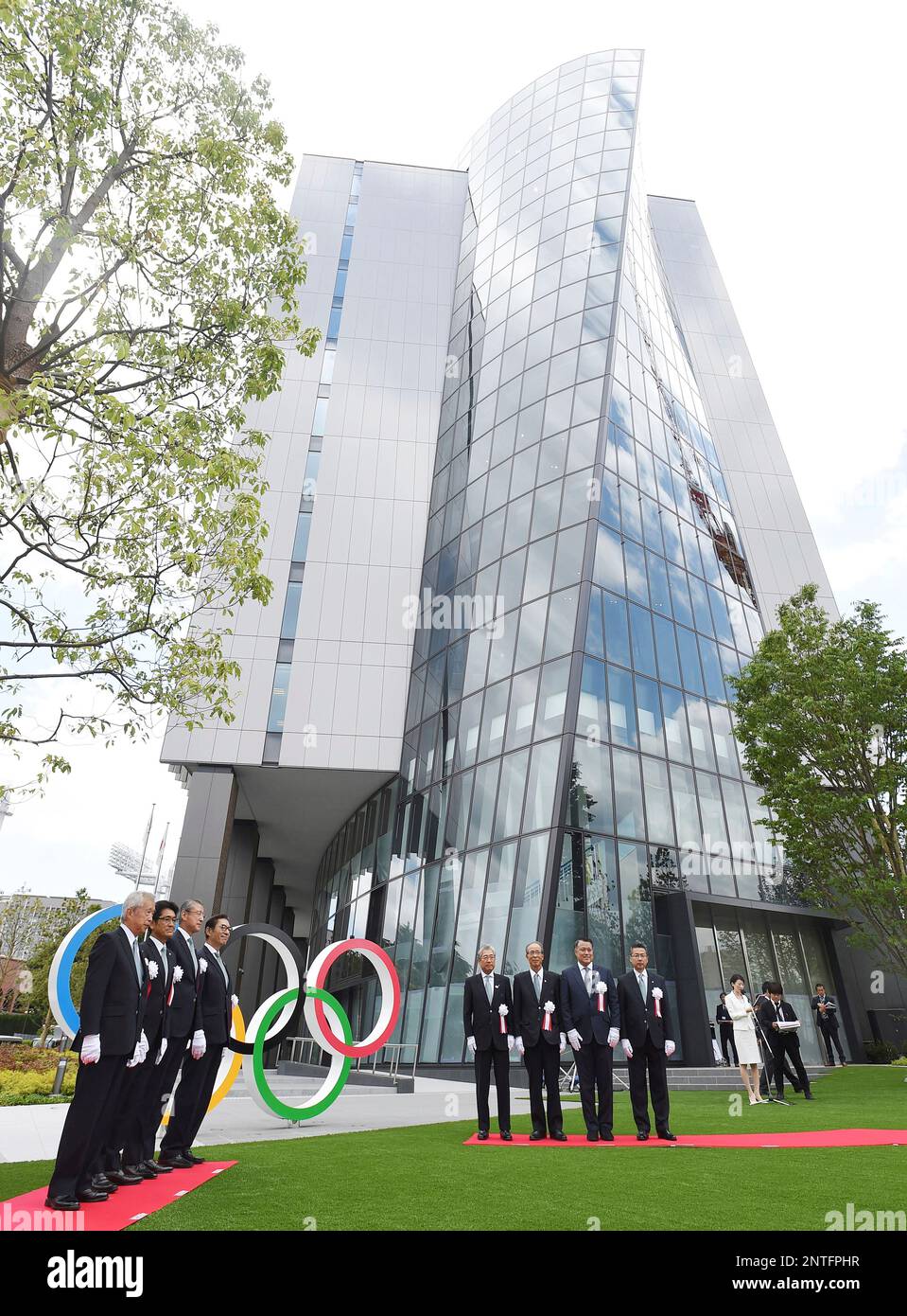The completion ceremony of "Japan Sports Olympic Square", a new center ...