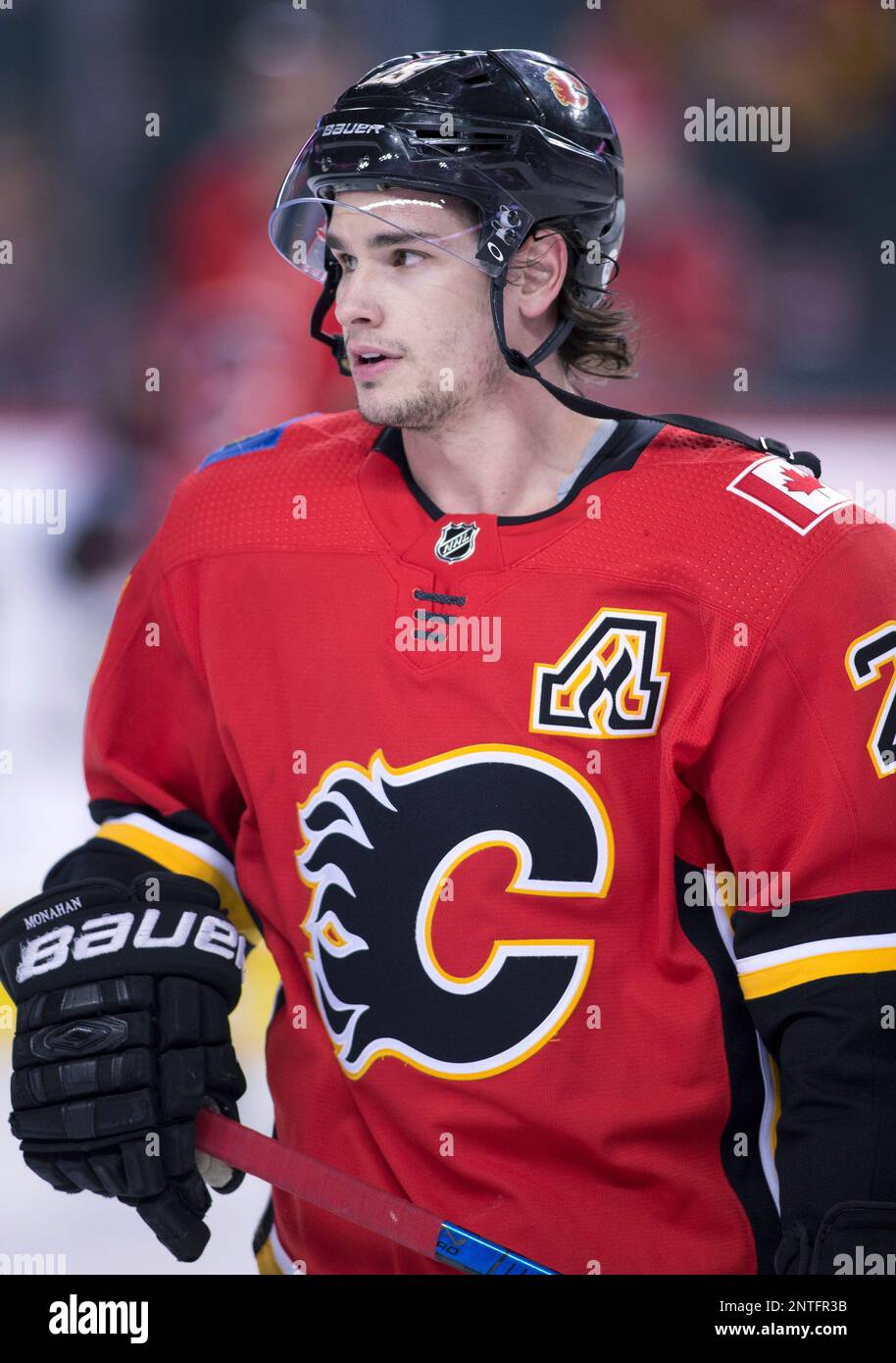 NHL profile photo on Calgary Flames player Sean Monahan during a game ...
