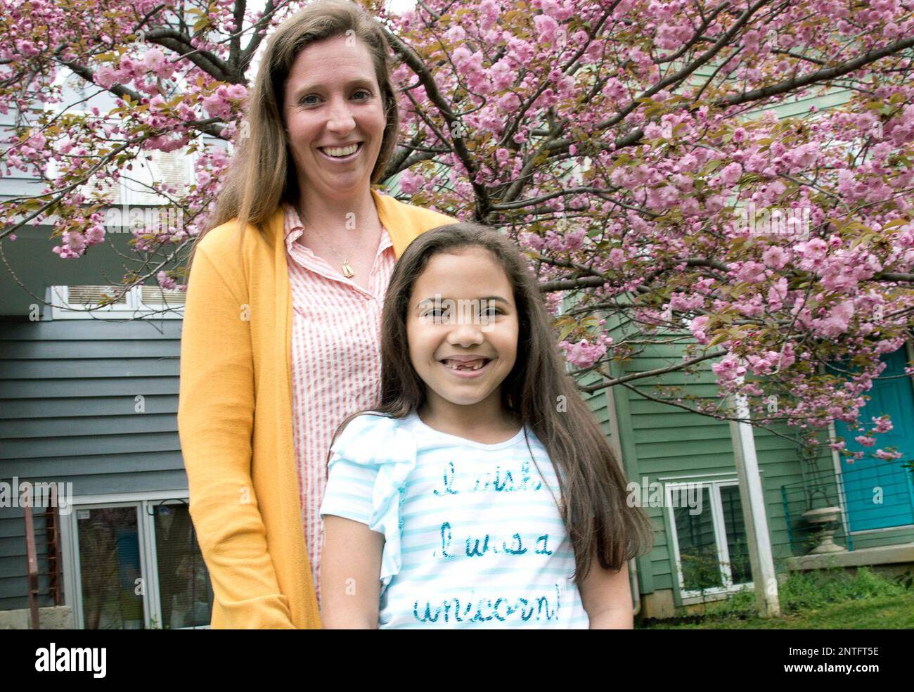 In this April 14, 2019 photo, Trinity Ramirez, 7, who was diagnosed ...