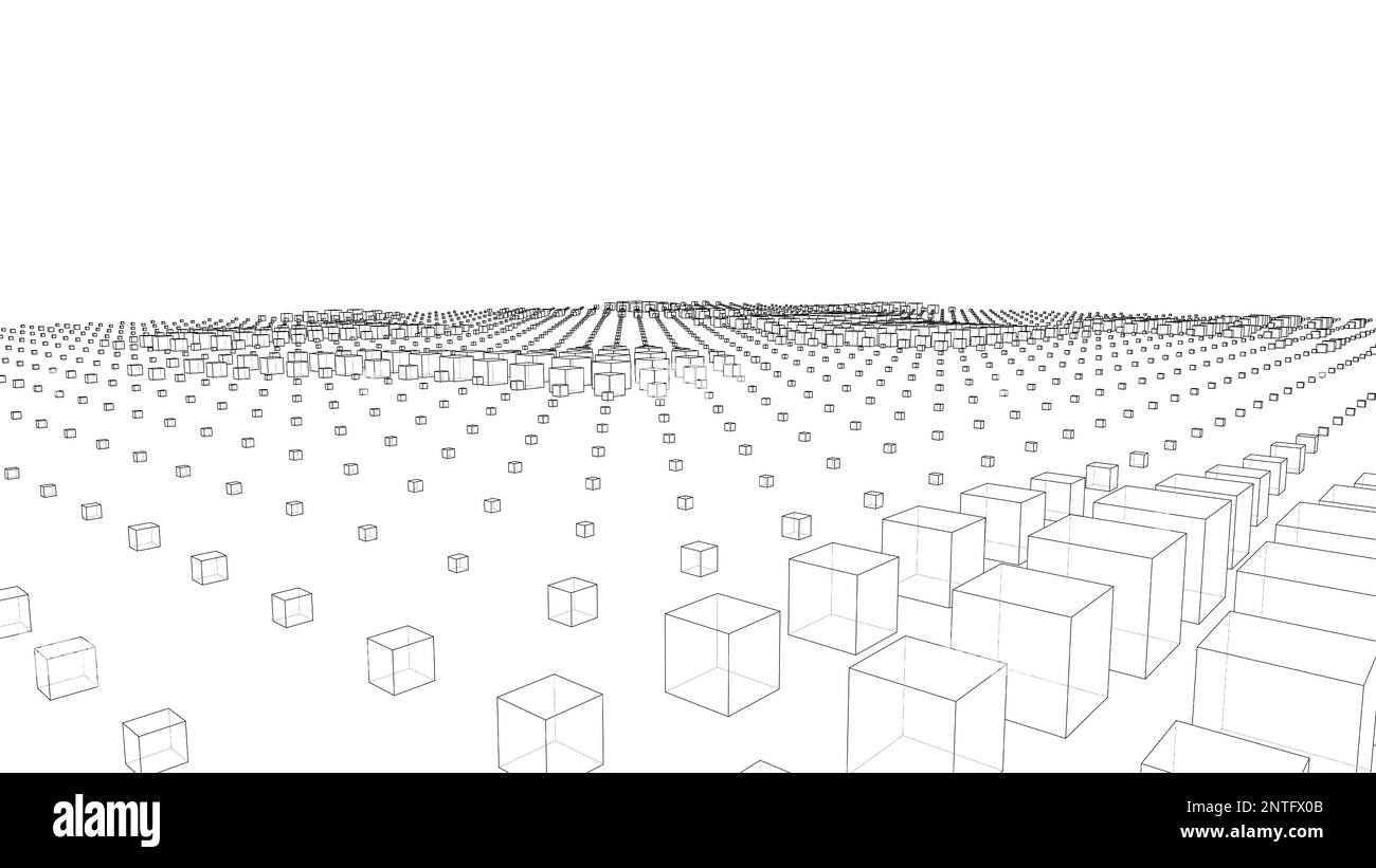 Abstract boxes background Stock Photo - Alamy