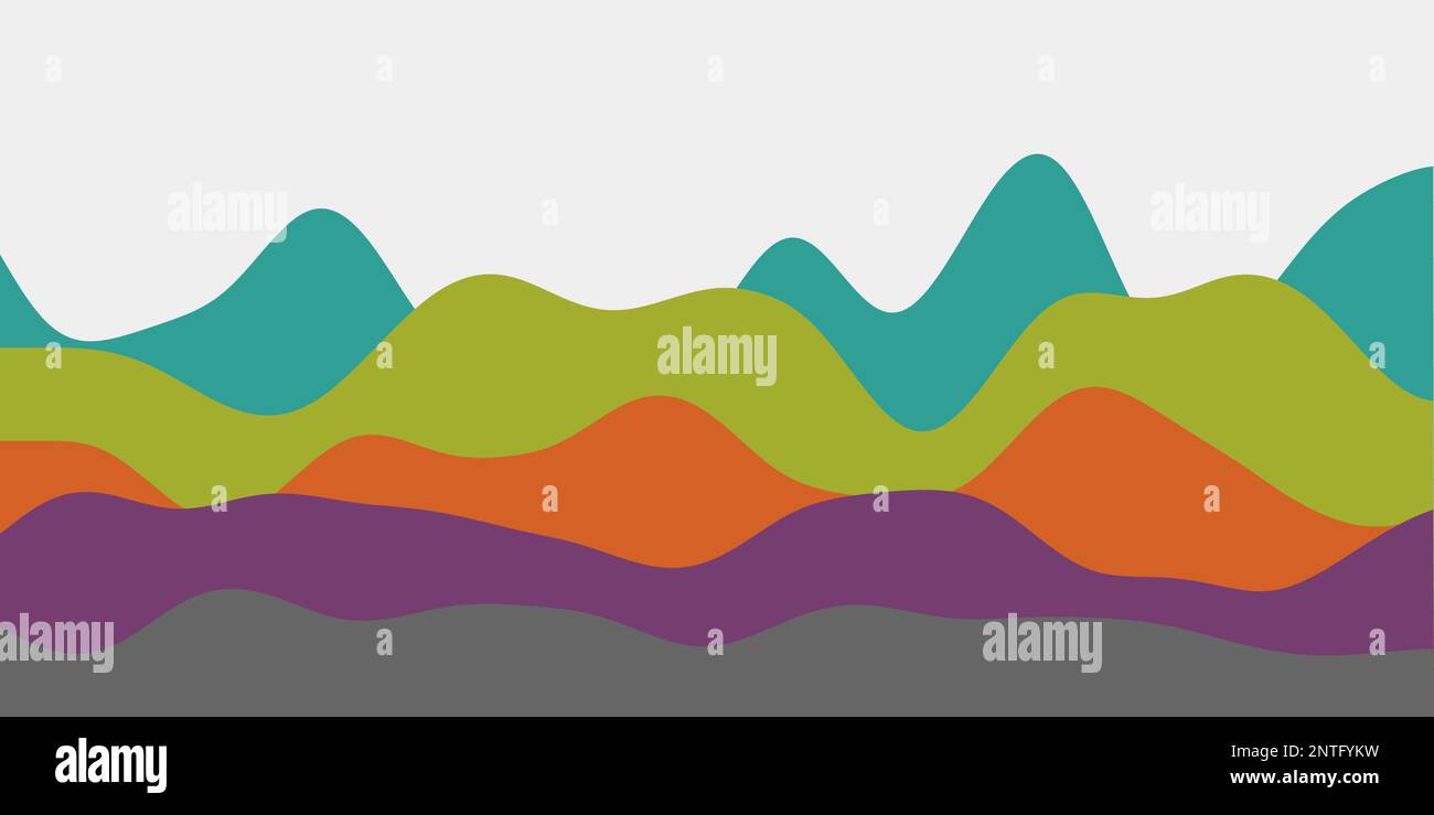 Abstract spectral hills background. Colorful waves vibrant vector ...