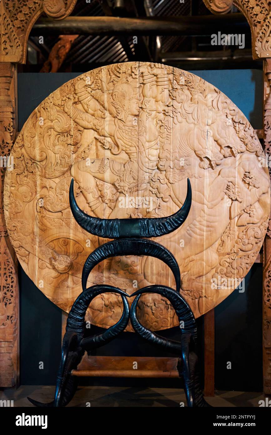 The Horned Guardians: Buffalo Installation in a Mysterious Black Temple ...